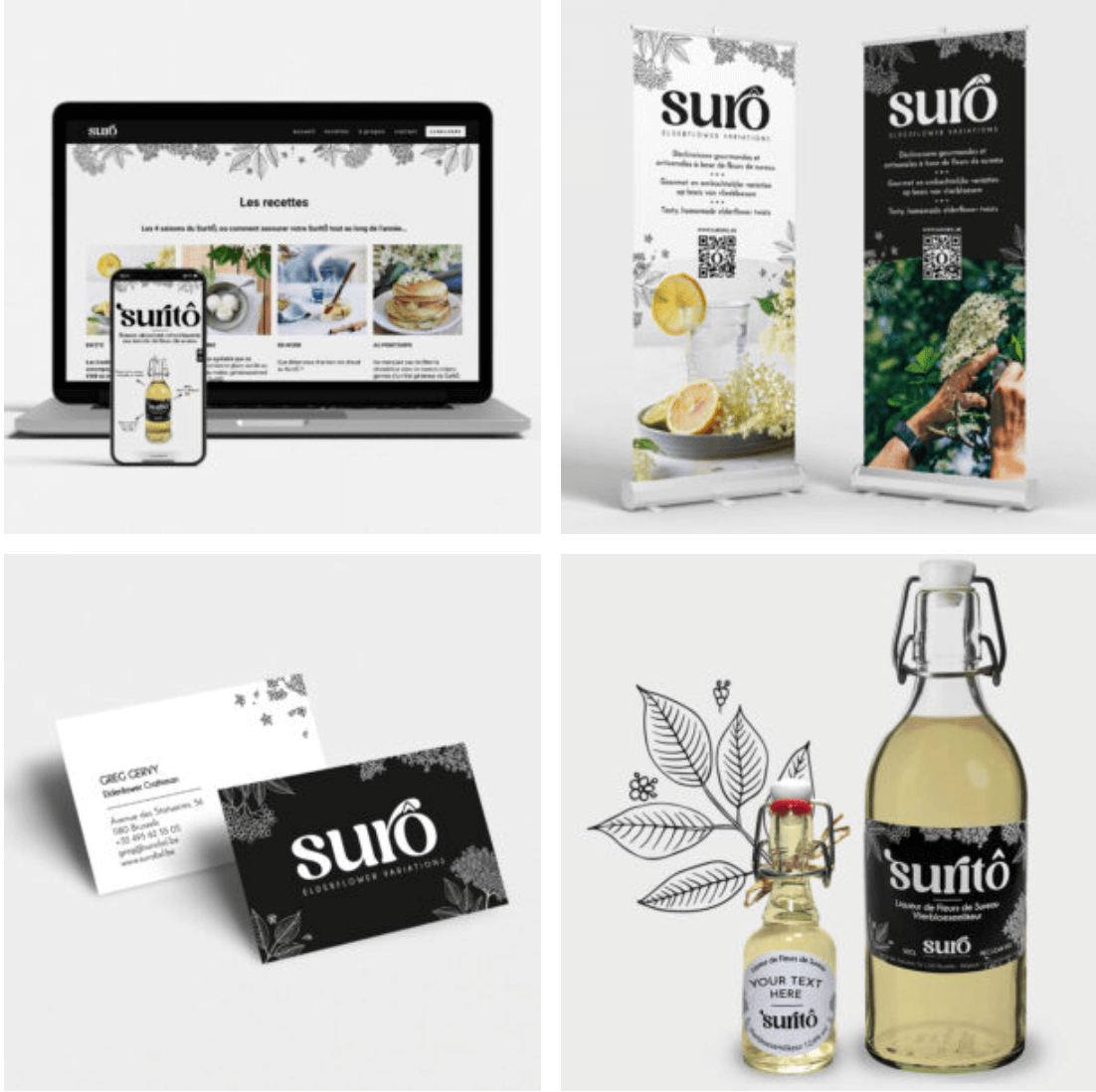 Identité visuelle pour la liqueur artisanale SurÔ
